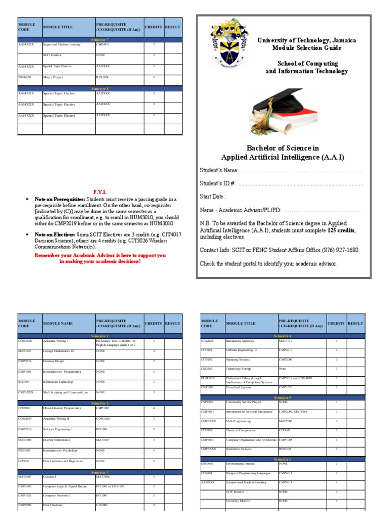 BSc AAI Module Selection Guide | PDF