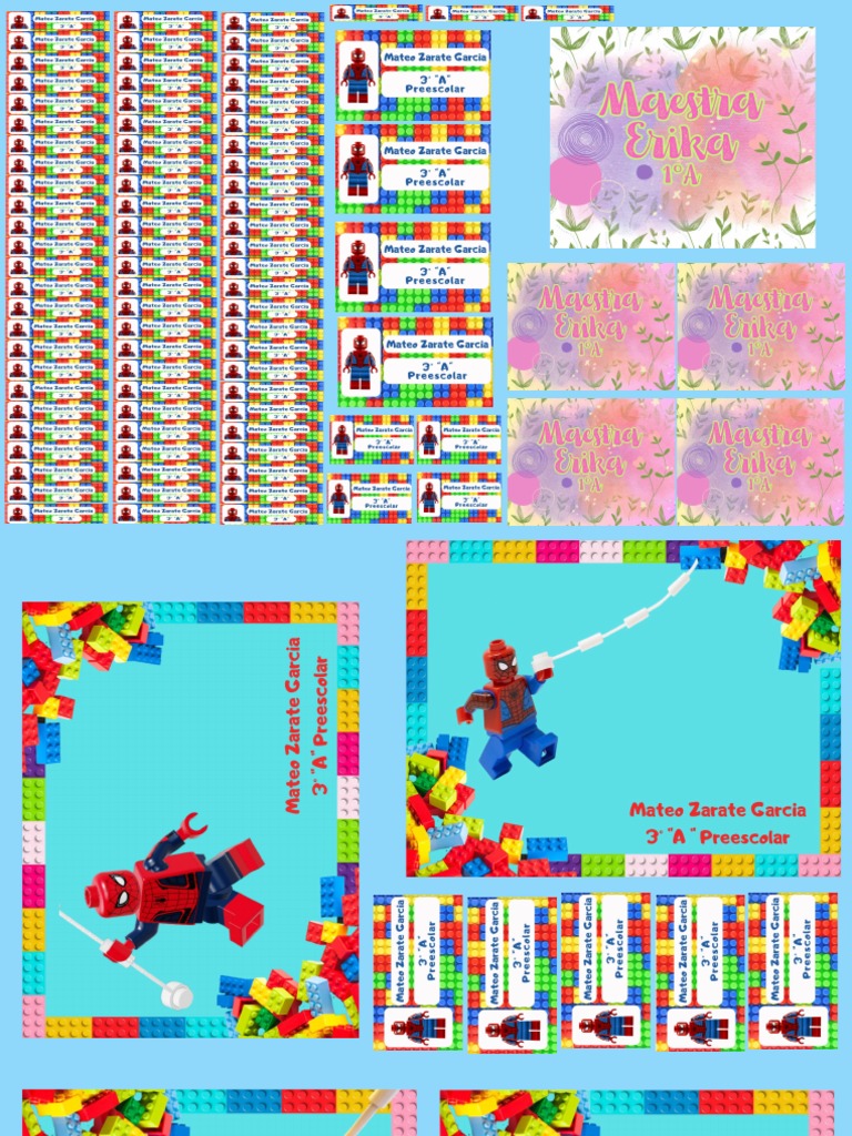 Etiquetas Escolares lego | PDF