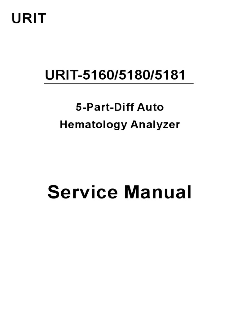 URIT-5160 Service Manual | PDF