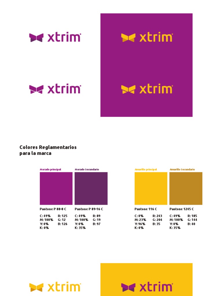 Colores y Tipografía de Xtrim | PDF