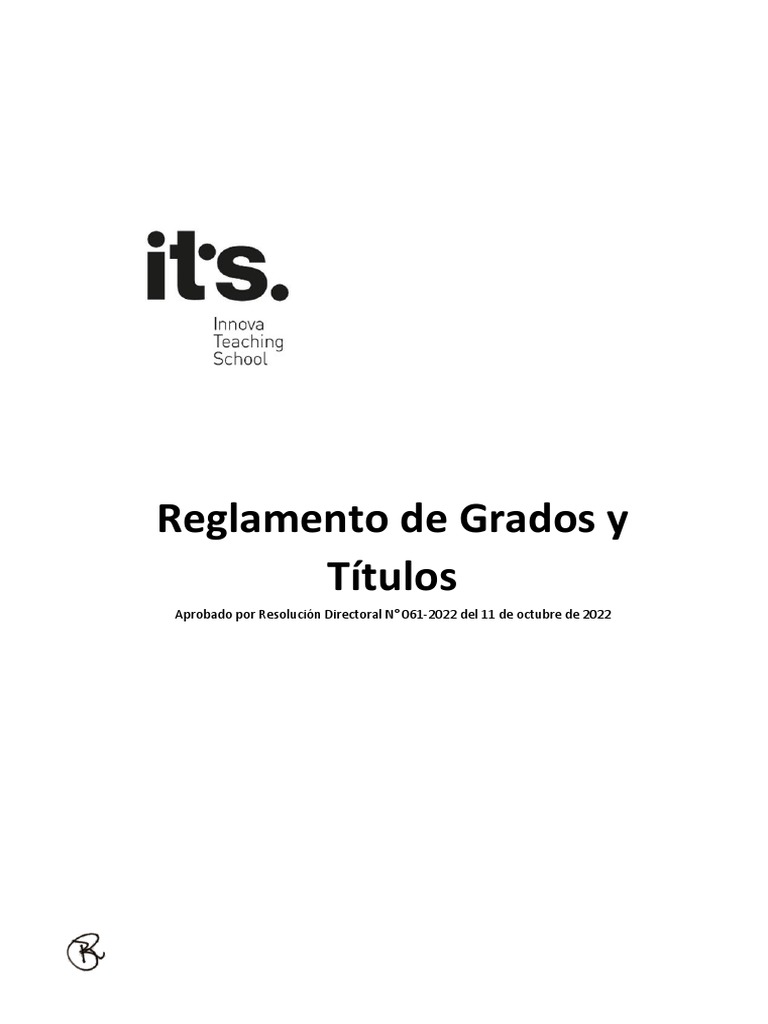 Reglamento de Grados y Títulos v3 | PDF | Titulo academico | Educación más alta