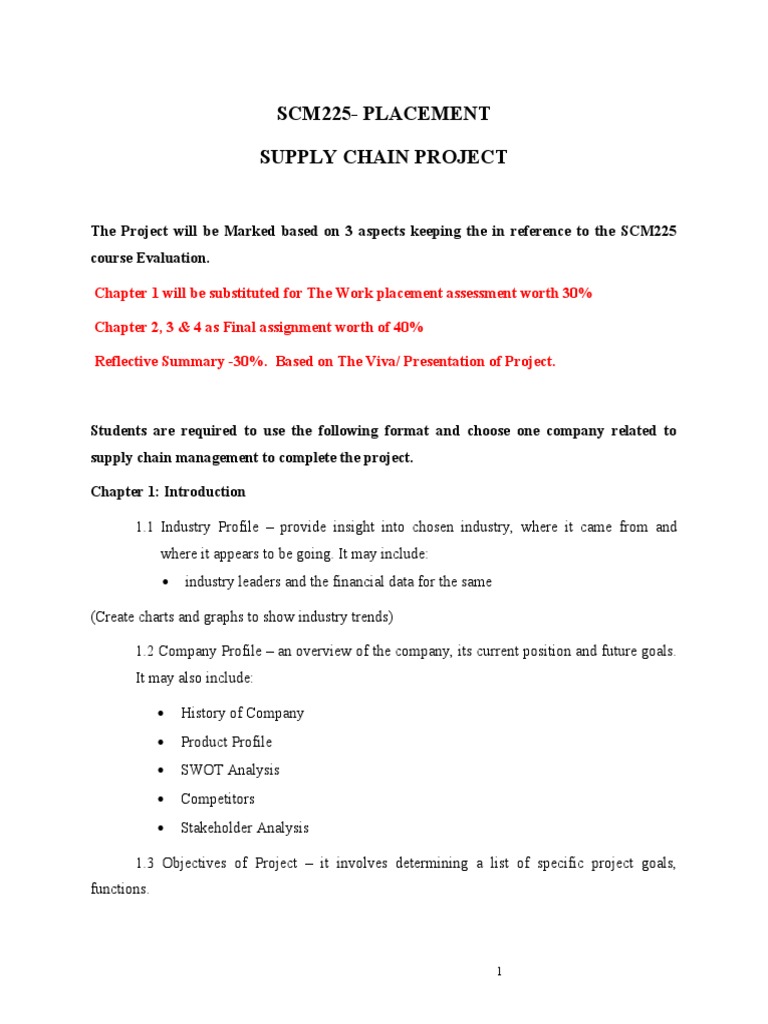 SCM Project 2023 | PDF | Supply Chain Management | Supply Chain