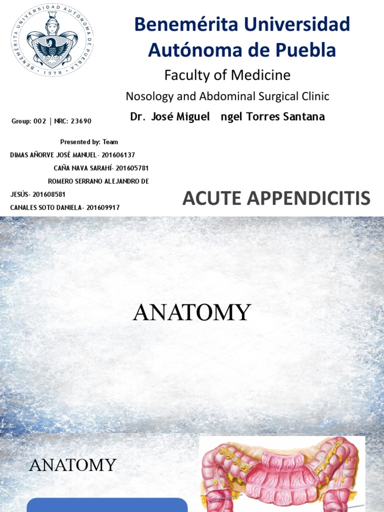 APPENDICITIS SPRING 20 DIGESTIVE CLASS | PDF | Causes Of Death | Gastroenterology