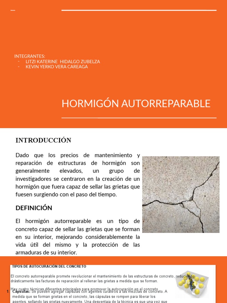 Hormigón Autorreparable: Innovación en Construcción | PDF