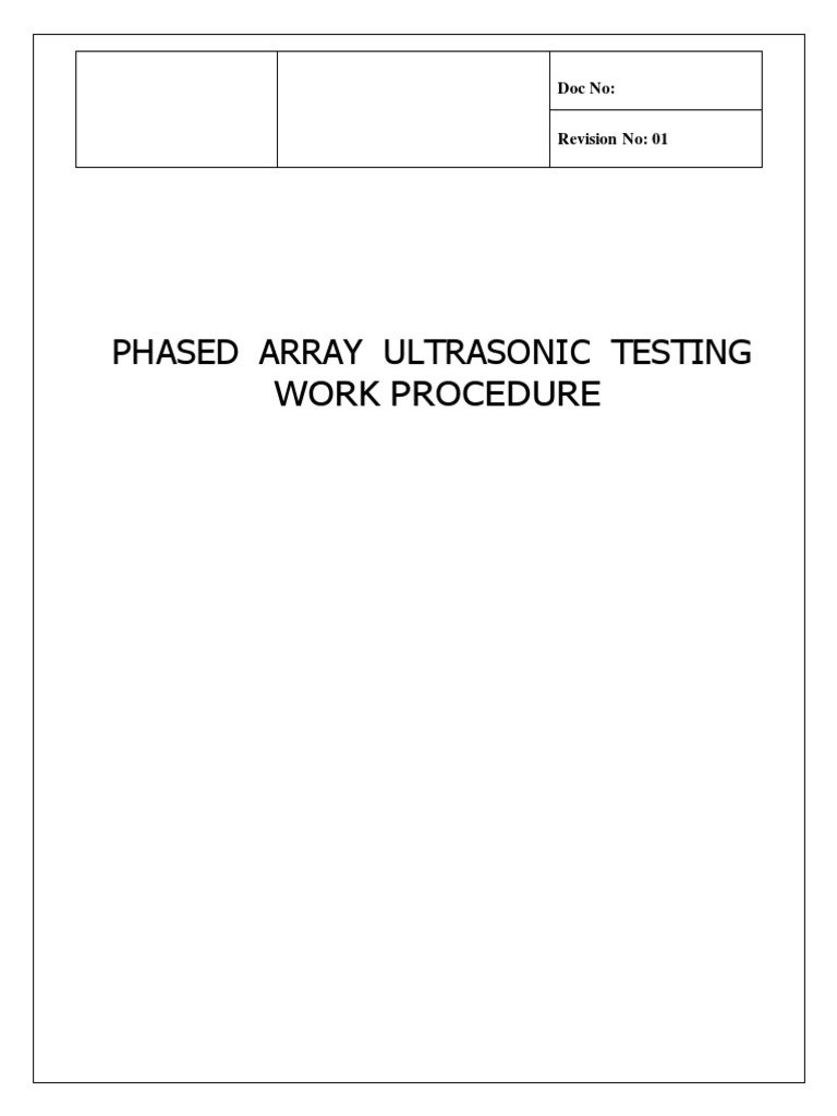 PAUT General Work Procedure | PDF