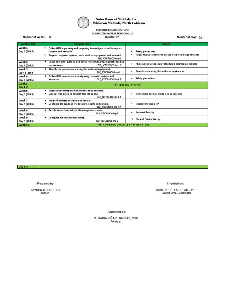 Css10 Course Outline 3 | PDF | Computer Network | Ip Address