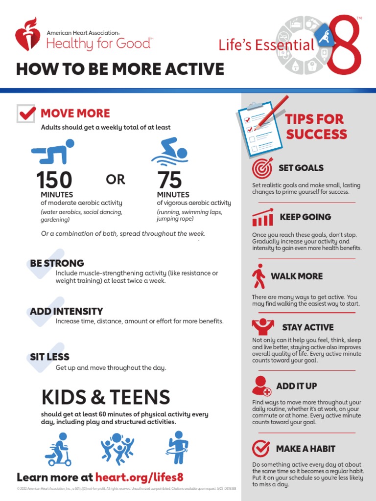 LE8 How To Be More Active | PDF