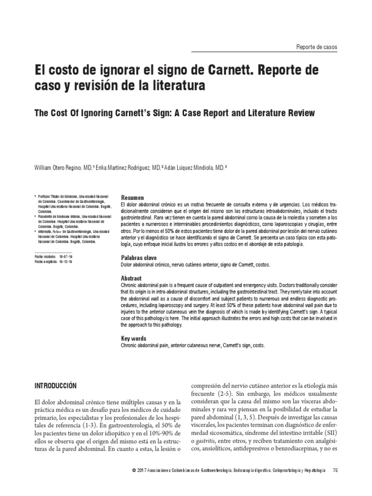 Utilidad Signo de Carnett | PDF