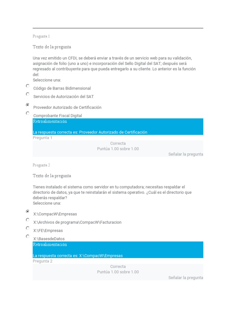 Examen Simulador 3 - Factura Electronica | PDF