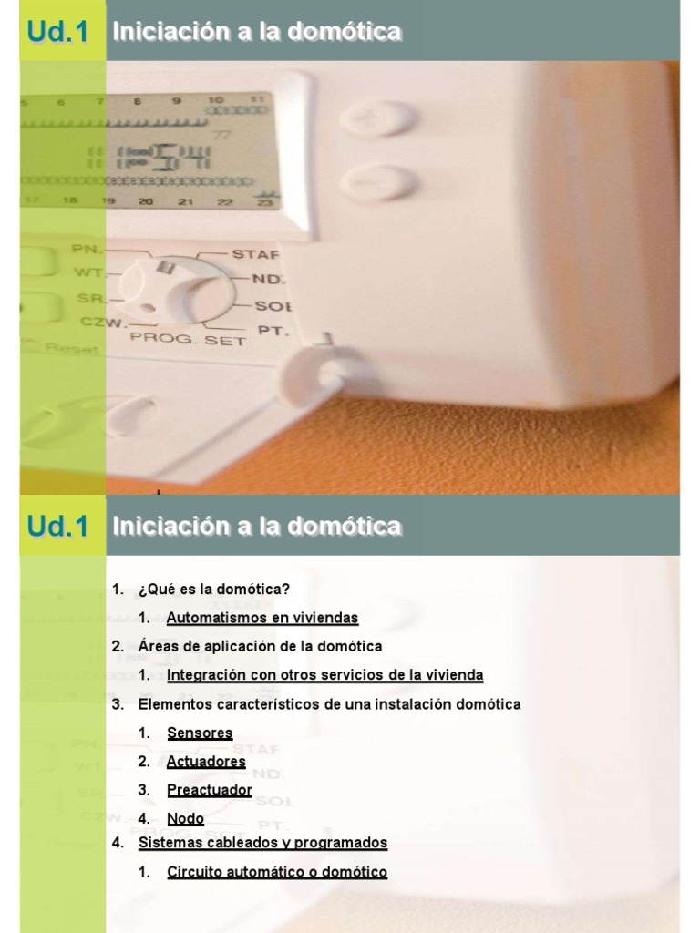 U2 Introducción A La Domotica Pdf Relé Termostato