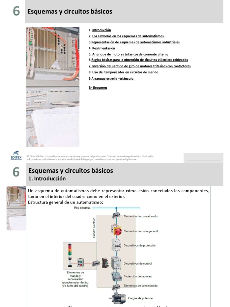 UD1 6 Esquemas | PDF | Relé | Corriente eléctrica