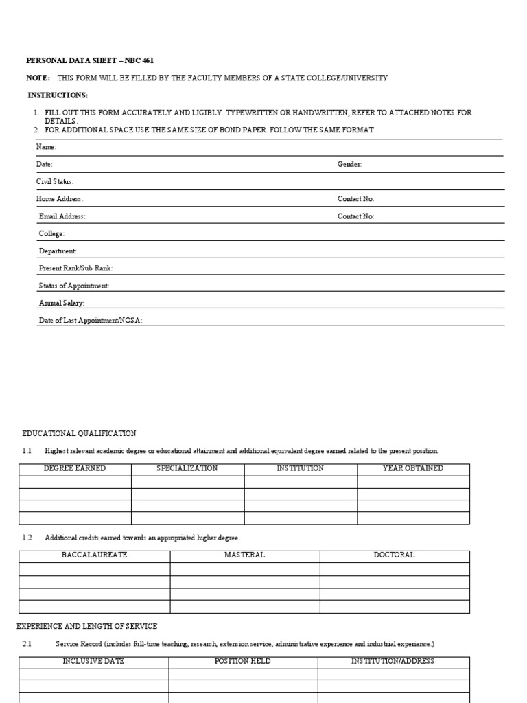 NBC 461 PDS | PDF | Career & Growth