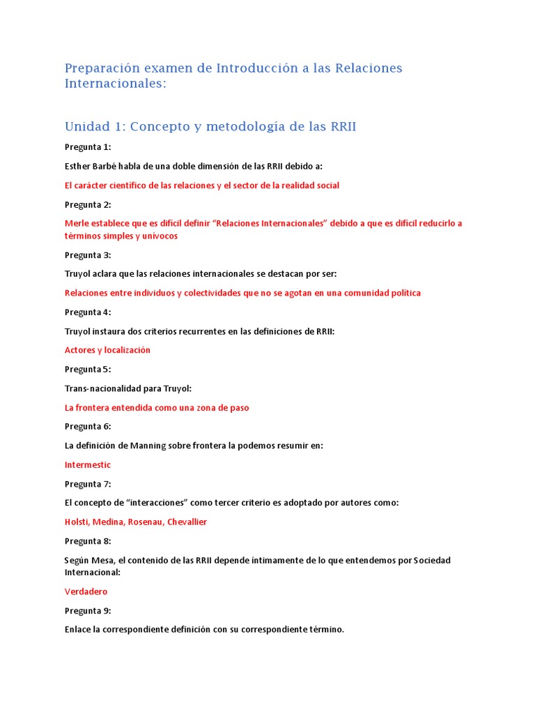 Preparación Examen INRI | PDF