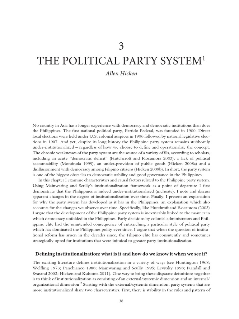 The Political Party System | PDF | Elections | Voting
