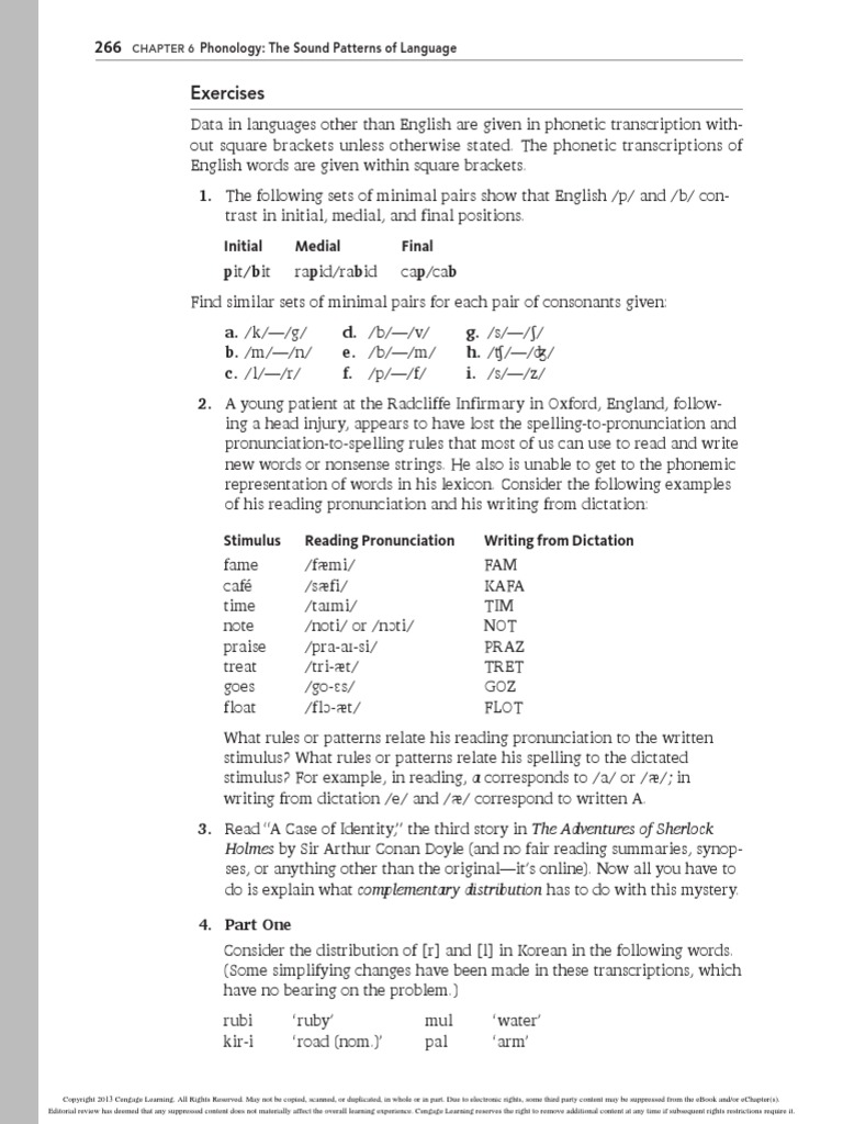 Exercise Phonology | PDF