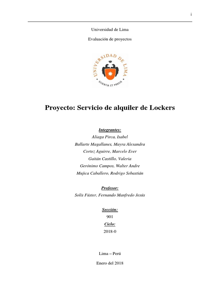 Proyecto Lockers | PDF
