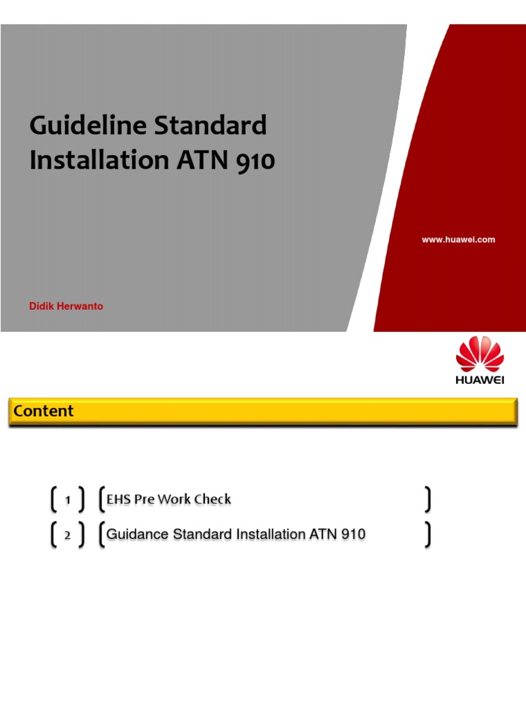 Guideline Standard Installation ATN 910 - NE 8000 IPRAN ISAT V.1.5 - (Ind... | PDF