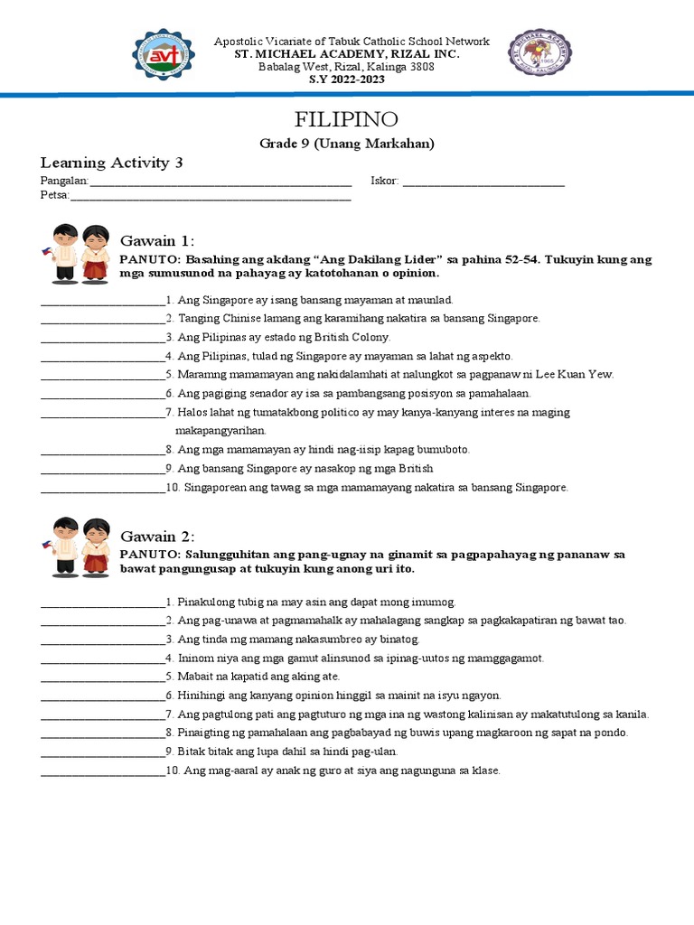 Learning Activity 3-9 | PDF