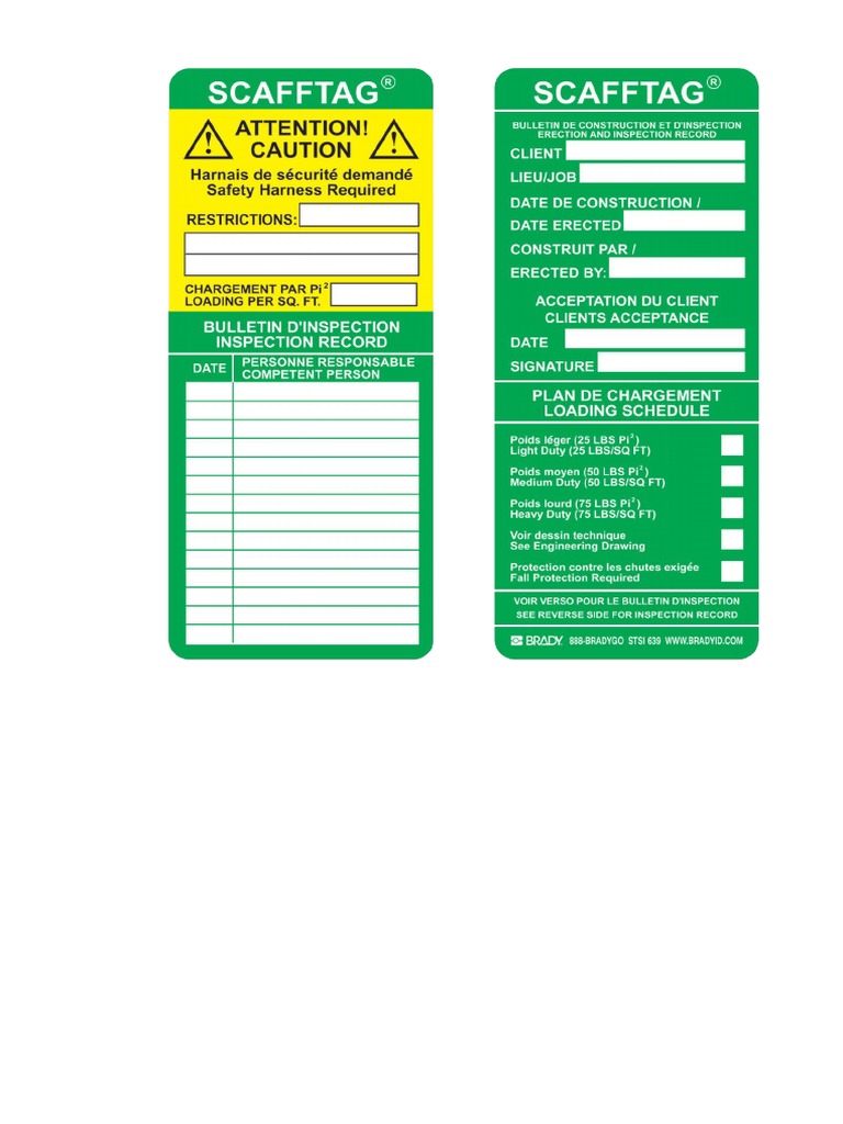 Scaff Tag | PDF