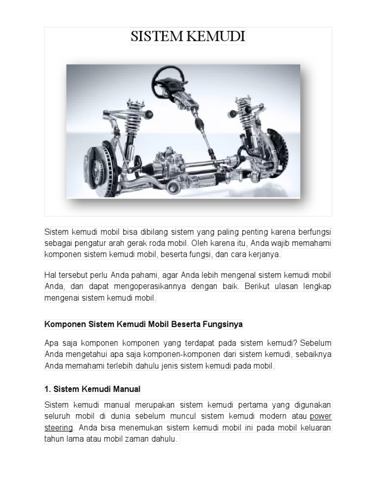Sistem Kemudi | PDF