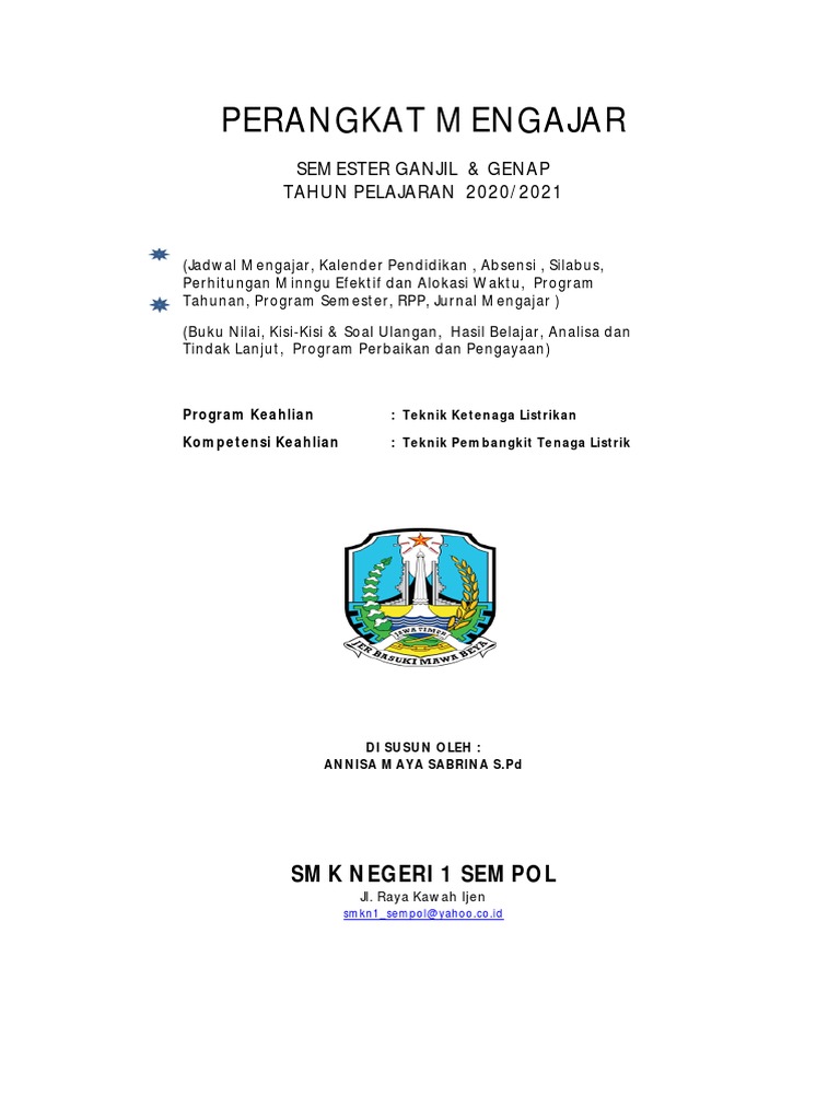 Perangkat Mengajar SMK 2020/2021 | PDF