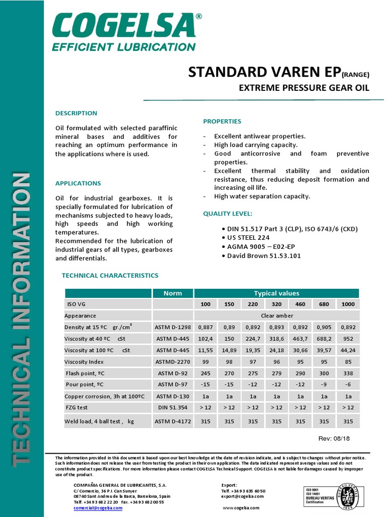 Standard Varen Ep Range (E) | PDF