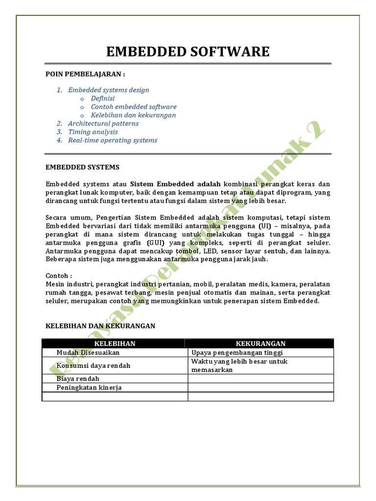 Pengantar Sistem Embedded dan Software | PDF | Komputer