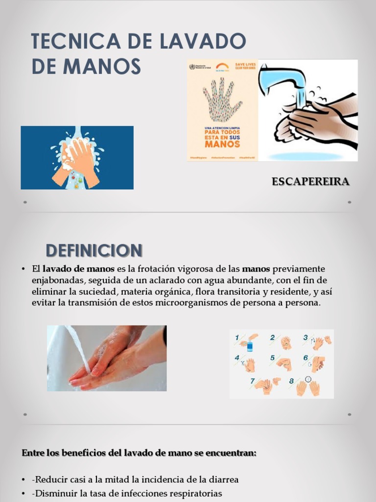 Tecnica de Lavado de Manos | PDF | Lavado de manos | Medicina CLINICA