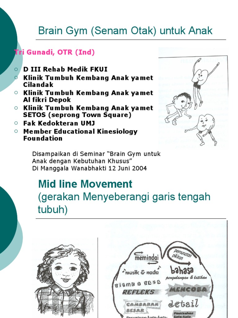 Brain Gym (Senam Otak) Untuk Anak | PDF