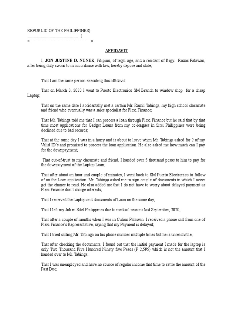 Counter Affidavit | PDF Counter Affidavit | PDF