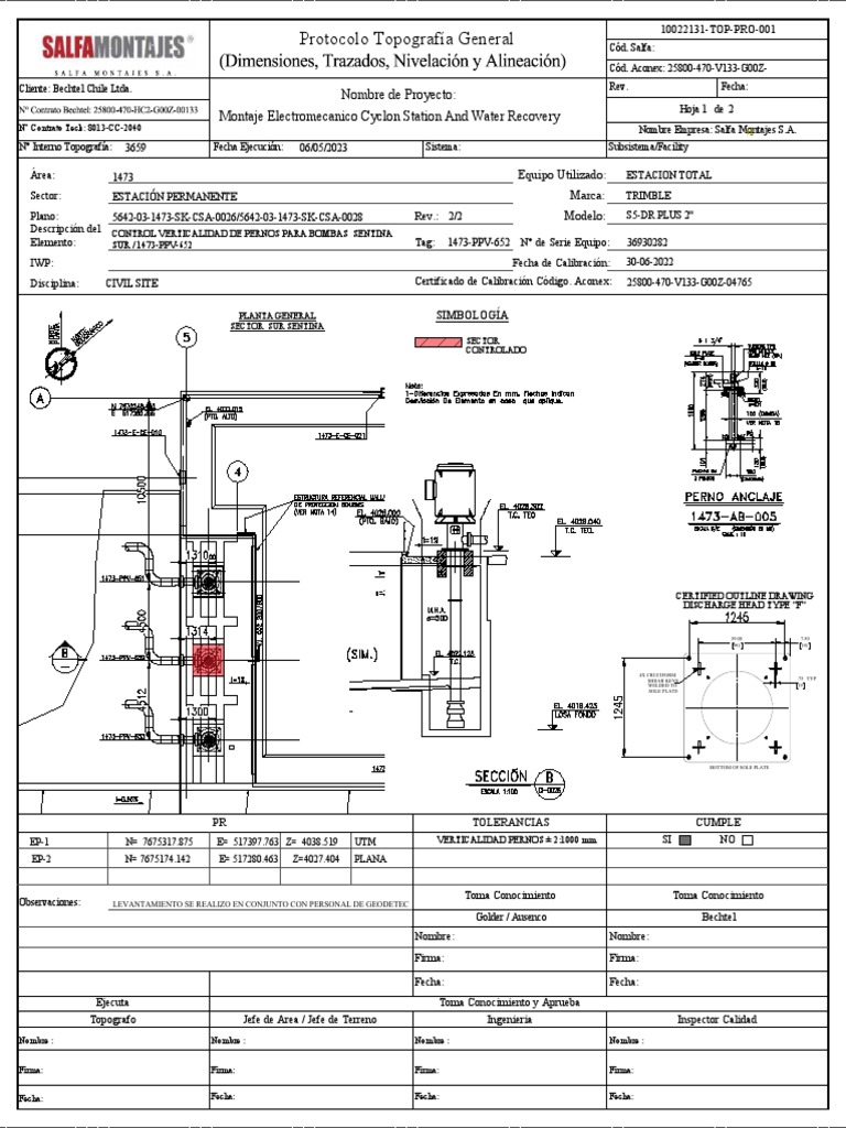 Protocolo Topografía General (Dimensiones, Trazados, Nivelación y Alineación) | PDF