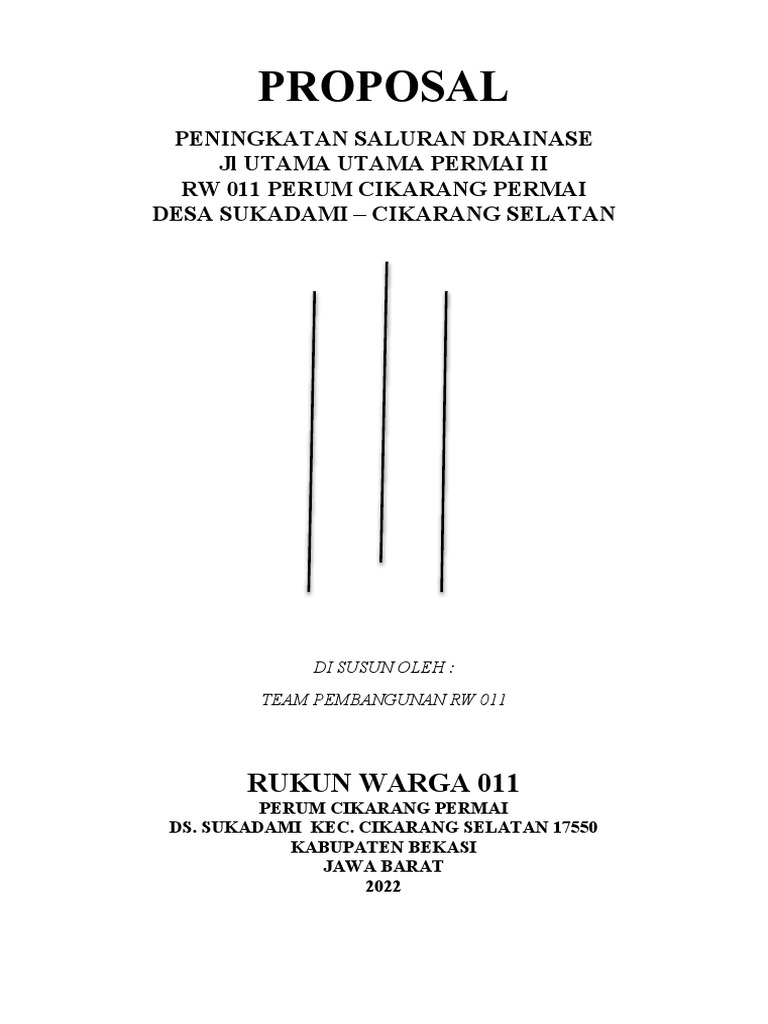 Proposal Drainase RW CP 11 | PDF