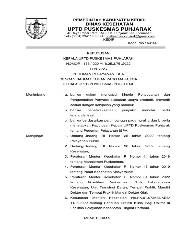 SK Pedoman ISPA | PDF