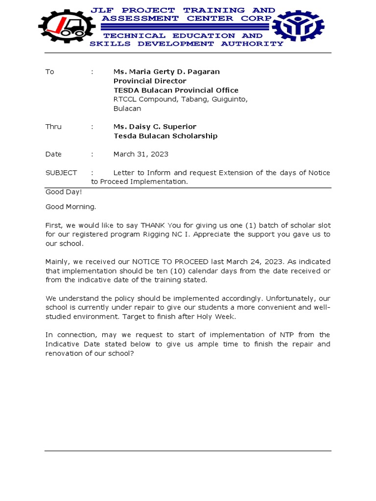 Request To Move Inplementation of RQM 2023 | PDF