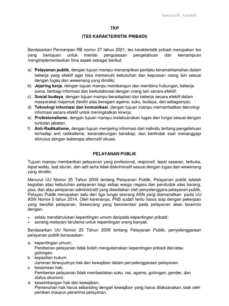 Materi Utama TKP | PDF