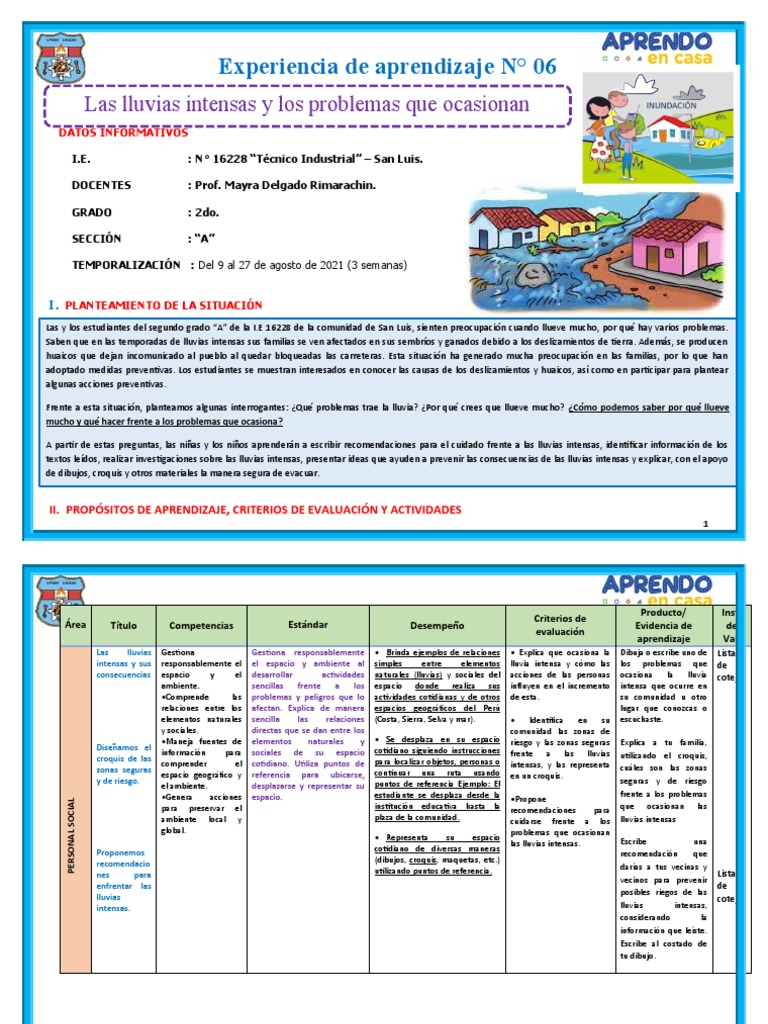 Experiencia de Aprendizaje #6 | PDF | Aprendizaje | Sustracción