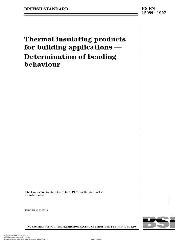 BS en 12089 - 1997 | PDF | Bending | Length
