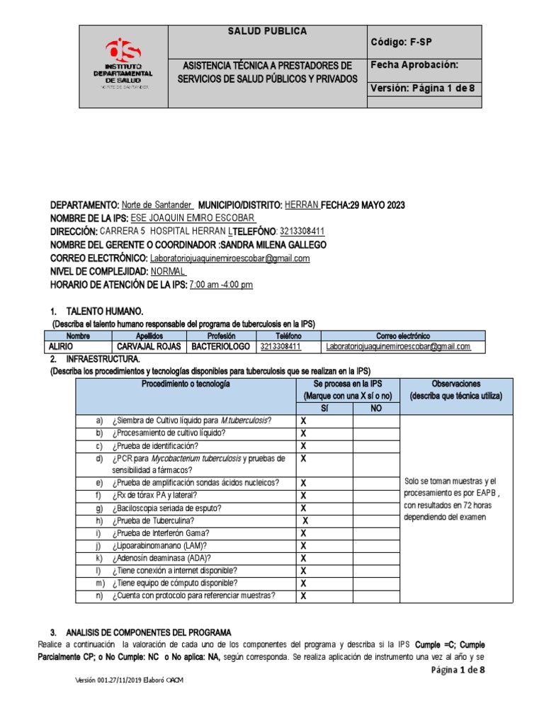 Ips Herran Lista de Chequeo | PDF