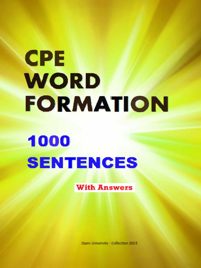 CPE Word Formation | PDF