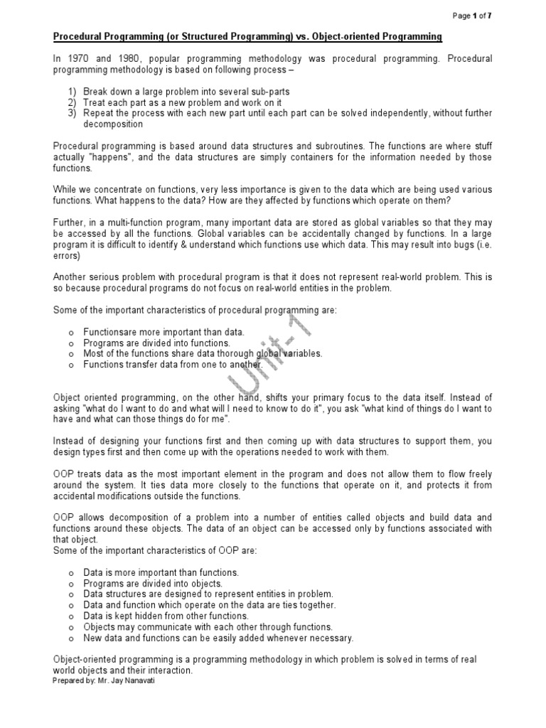 CPP-Unit 1-A4 | Download Free PDF | Class (Computer Programming ... CPP-Unit 1-A4 | Download Free PDF | Class (Computer Programming ...