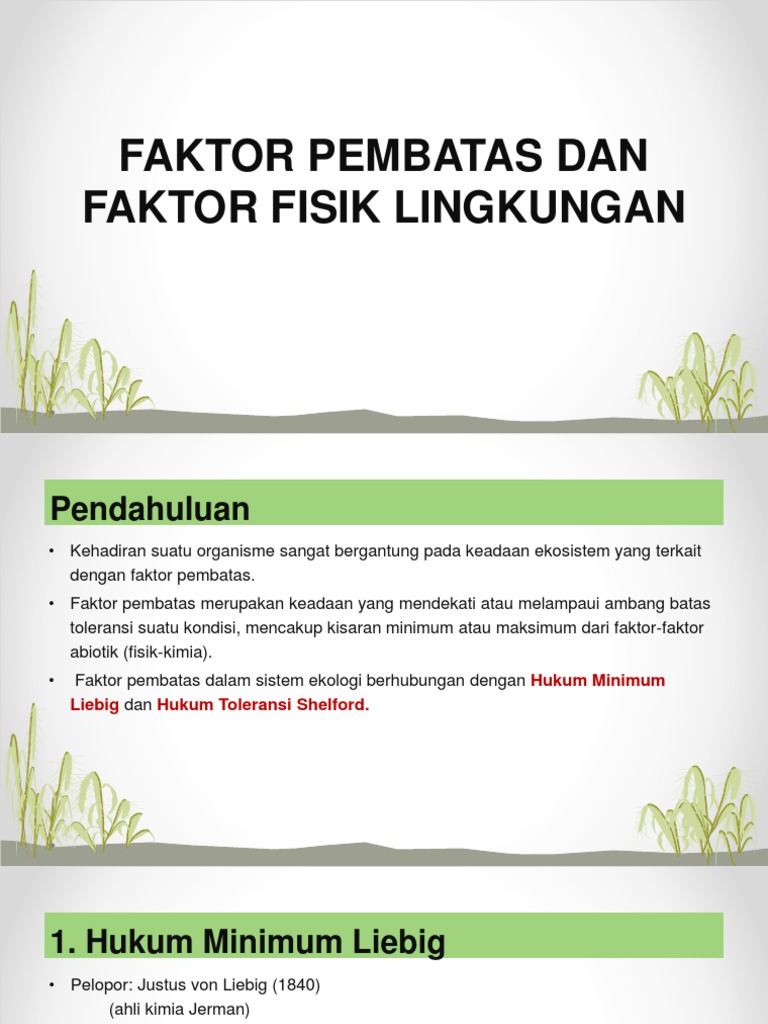 Faktor Pembatas dalam Ekosistem dan Fisik | PDF