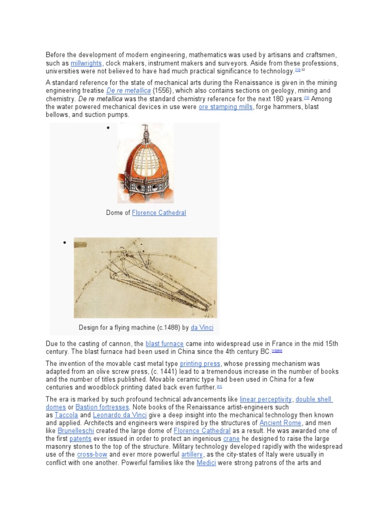 Renaissance Innovations in Engineering | PDF