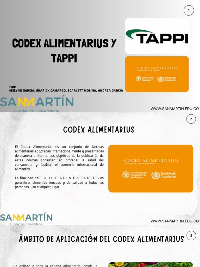 Normas Codex y TAPPI: Seguridad y Calidad | PDF | Alimentos | Comida y bebida