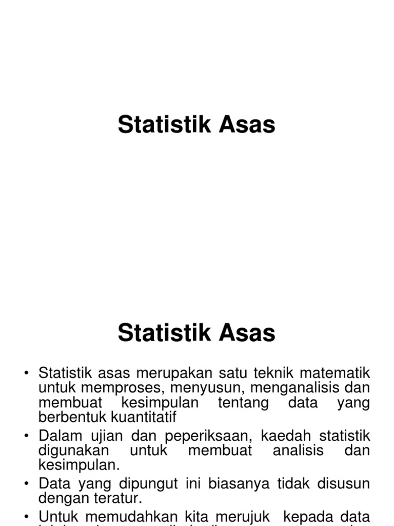 Statistik Asas | PDF
