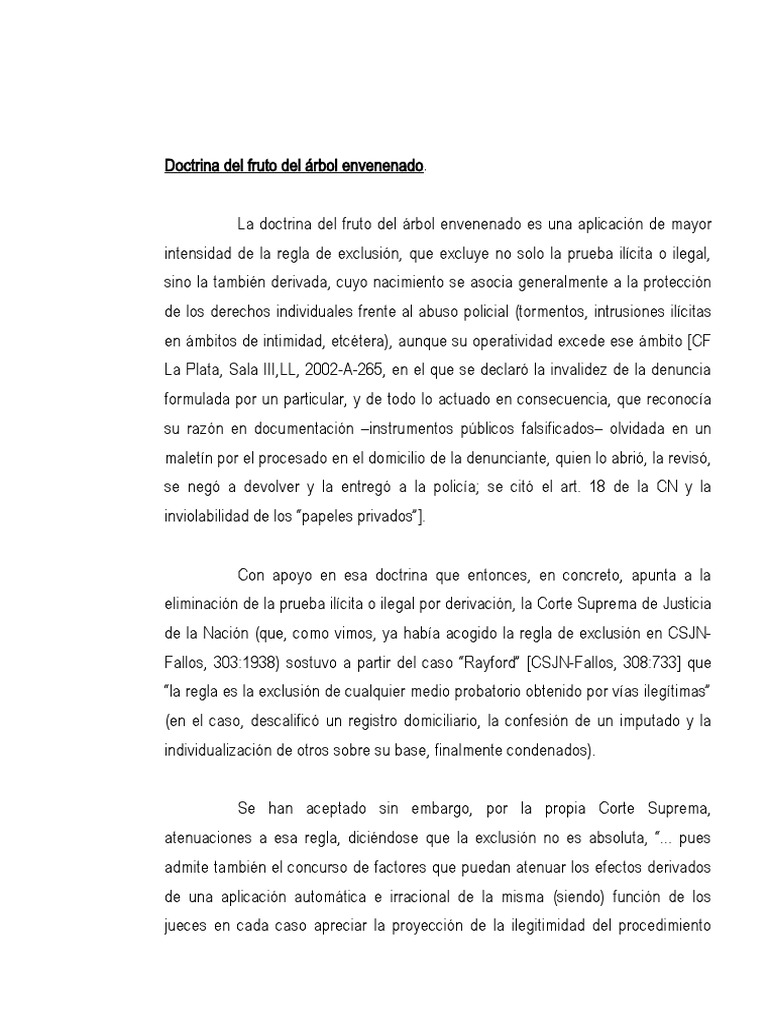 Doctrina Del Fruto Del Árbol Envenenado | PDF