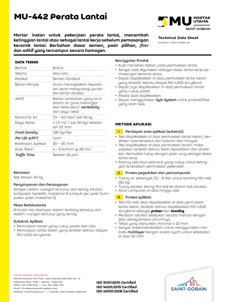 MU-442 Perata Lantai | PDF