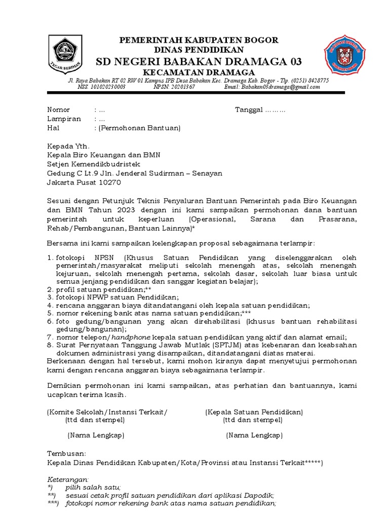 Format Proposal Sekolah | PDF