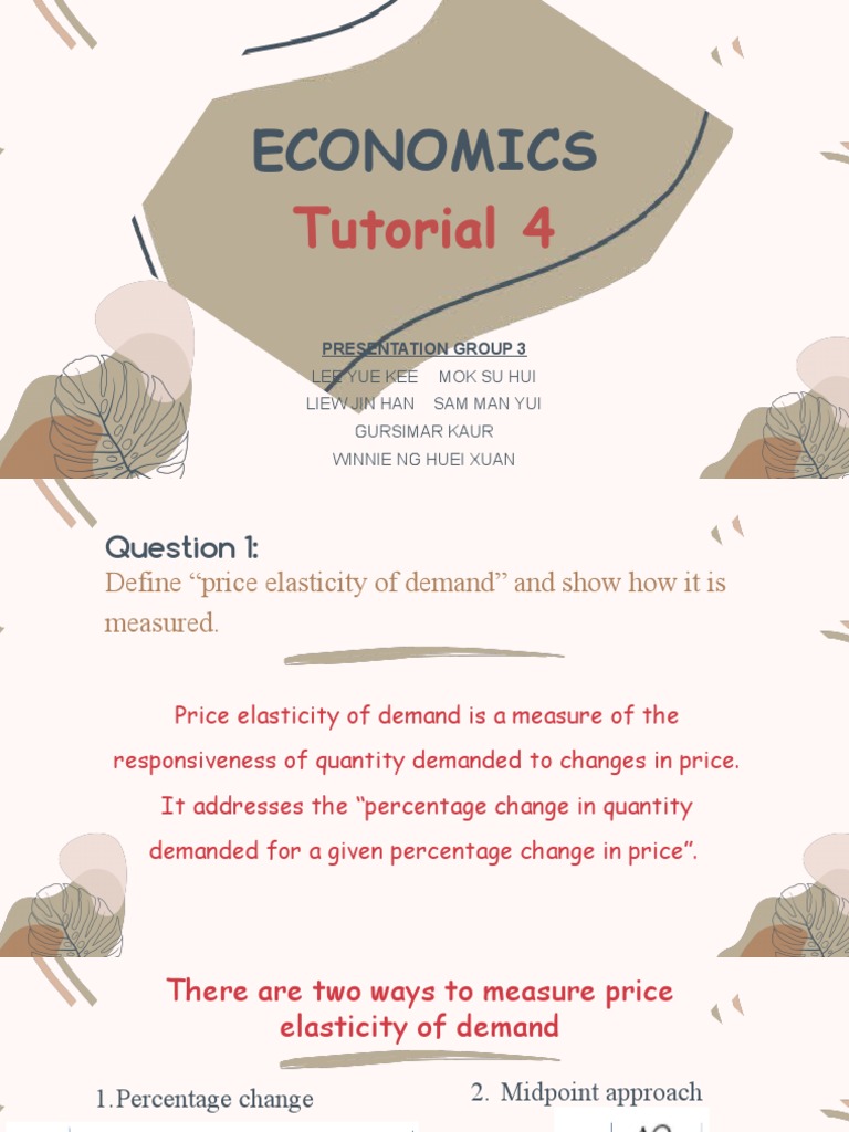 Elasticity of Demand: Concepts & Calculations | PDF