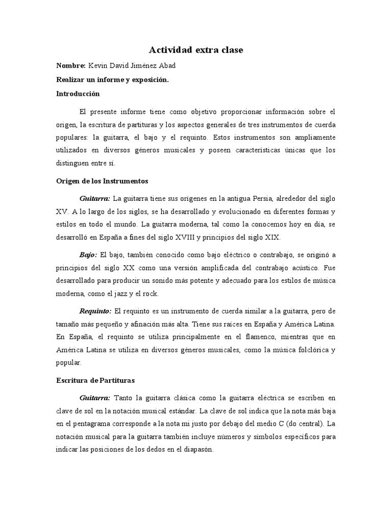 Actividad Extra Clase | PDF