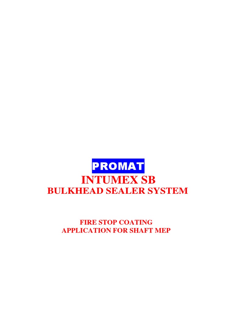 D12 Coating Brosur Fire Stop Promat Intumex SB Bulkhead Sealer System ...